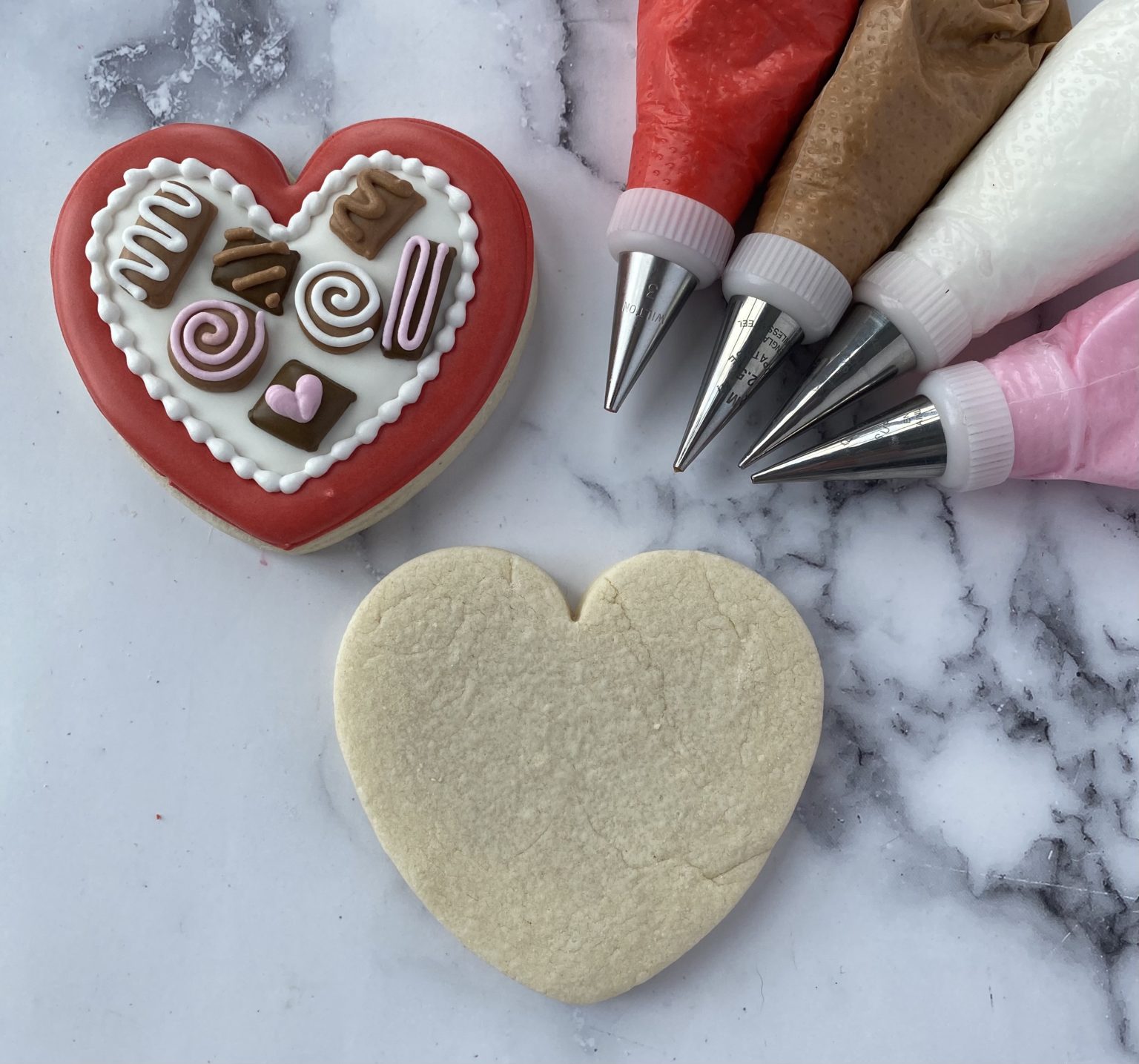How to make a Valentine’s Box of Chocolate Cookie - Summer's Sweet Shoppe