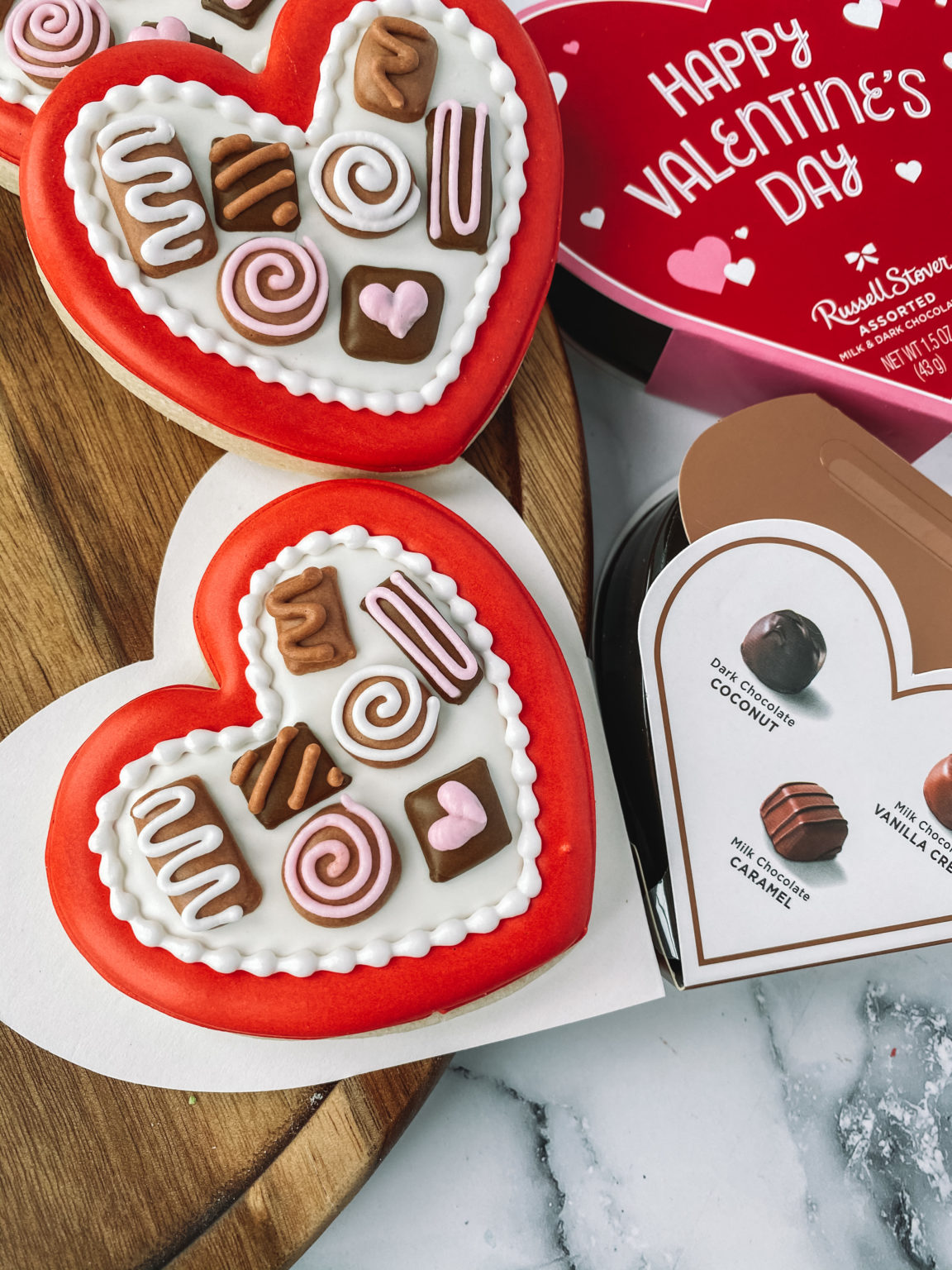 How to make a Valentine’s Box of Chocolate Cookie - Summer's Sweet Shoppe