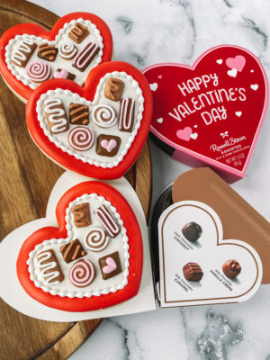 How to make a Valentine’s Box of Chocolate Cookie - Summer's Sweet Shoppe