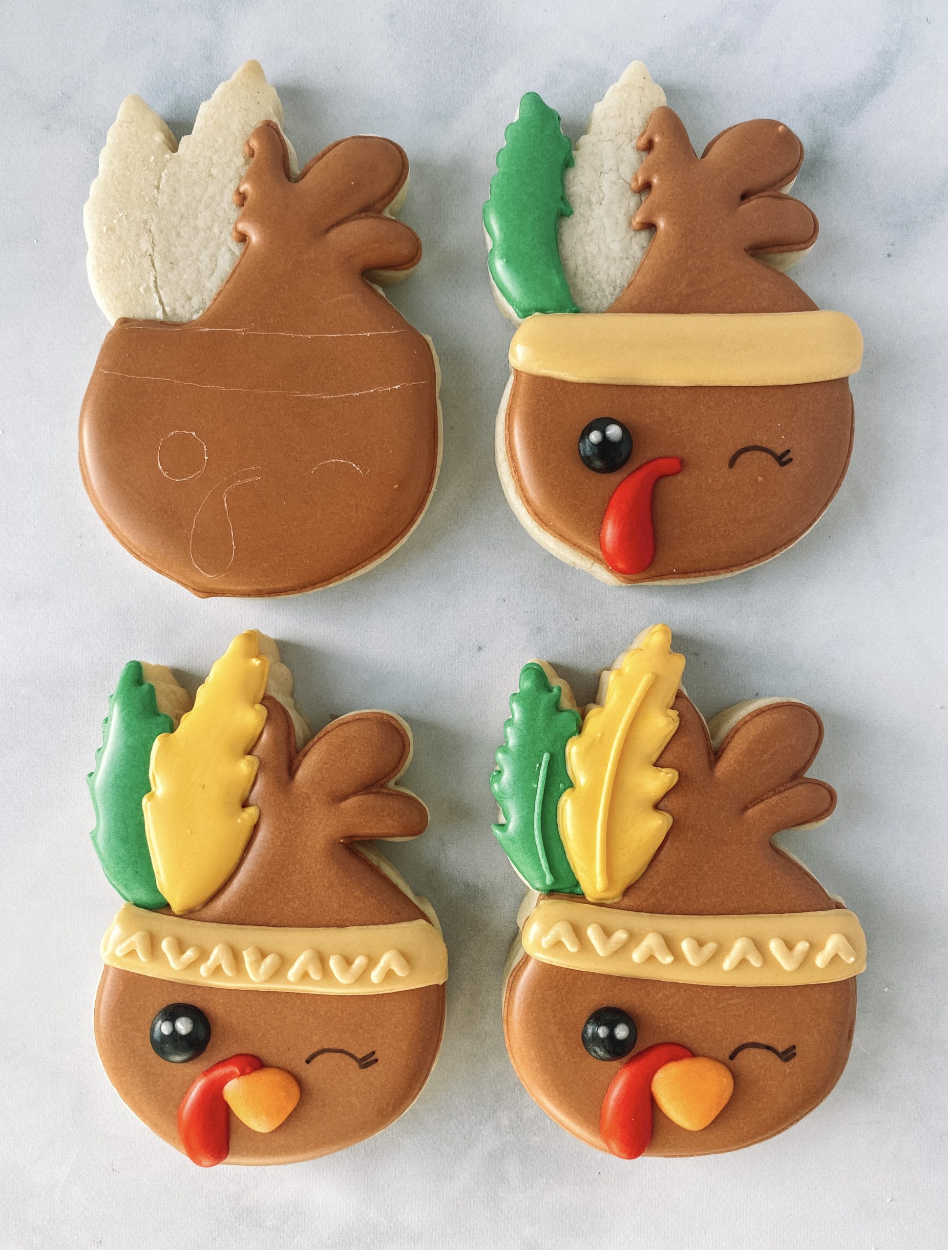 How to make Thanksgiving Turkey Cookies - Summer's Sweet Shoppe