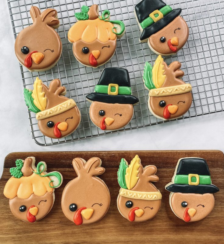 How to make Thanksgiving Turkey Cookies - Summer's Sweet Shoppe