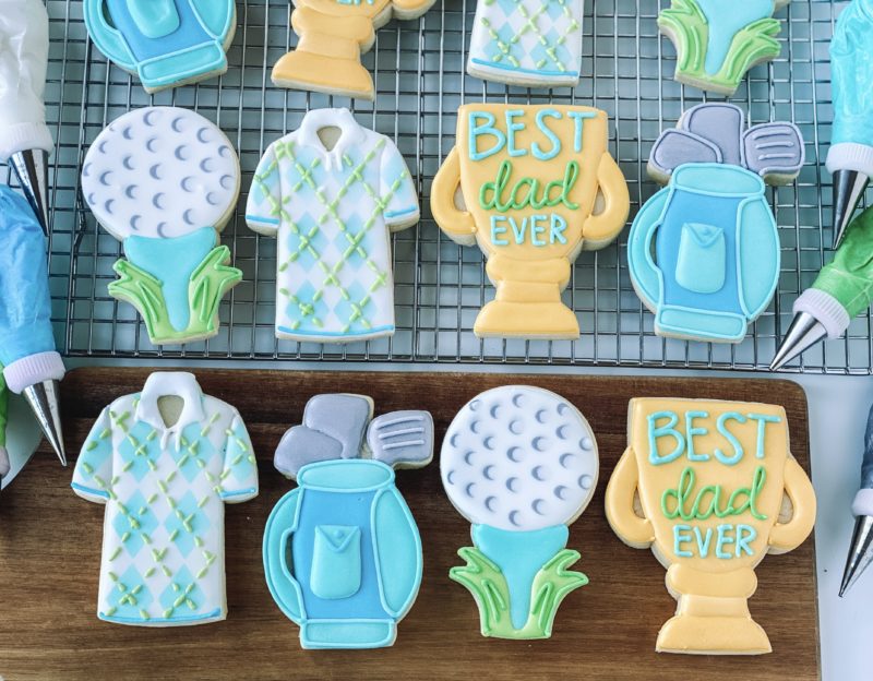 How to make Father's Day Golf Cookies - Summer's Sweet Shoppe